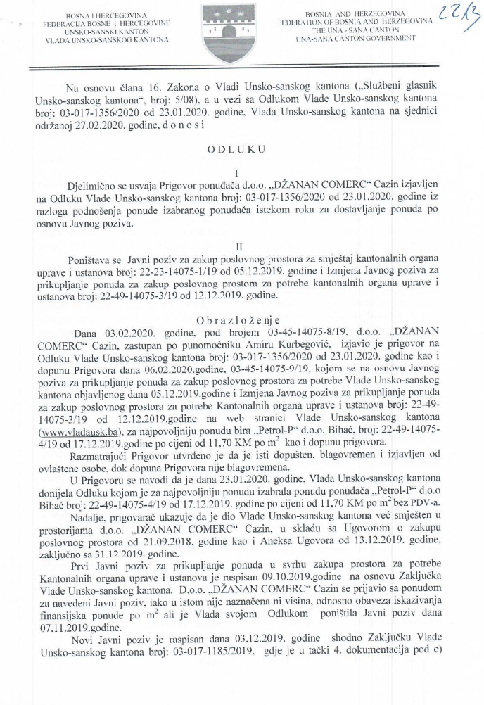 Javne nabavke - ODLUKA - VLADA USK